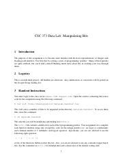 CSC 373 Data Lab Bit Level Manipulation Assignment Course Hero