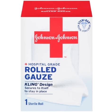 Johnson And Johnson Band Aid Kling Rolled Gauze Large 4 Inch X 25