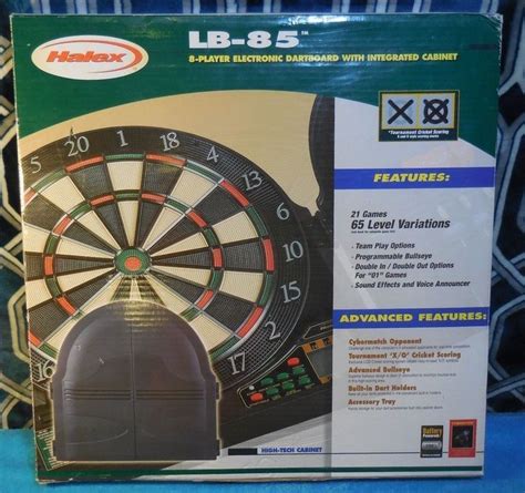 HALEX LB 85 8 PLAYER ELECTRONIC DARTBOARD WITH INTEGRATED CABINET 64435