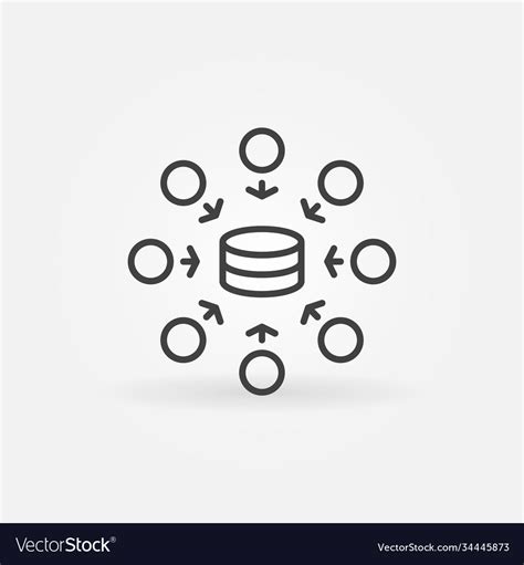 Data Mining Technology Line Concept Minimal Vector Image