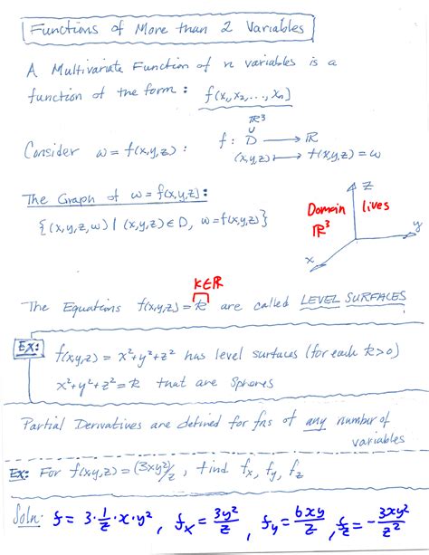 Functions Of More Than 2 Variables Nn Nen Funviims Of More Than Zl