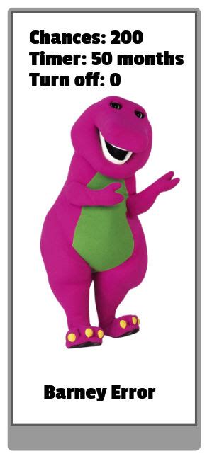 Barney Errors By Yakkowarner2024 On Deviantart