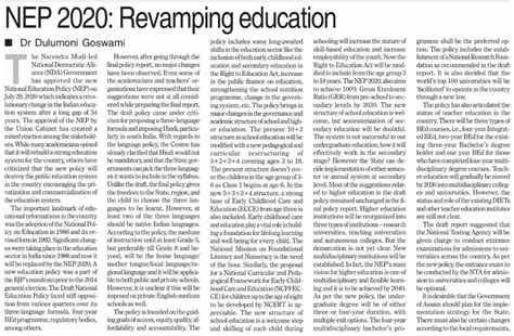Nep 2020 Revamping Education