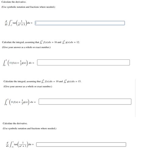 Solved Calculate The Derivative Use Symbolic Notation And Chegg