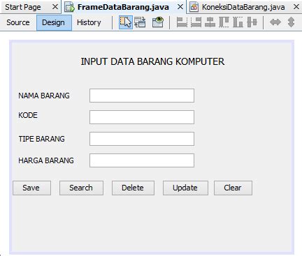 Aplikasi CRUD Input Data Barang Koneksi Java Dan MySql