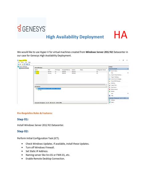 High Availability Deployment Pdf Computing Platforms Operating System Families