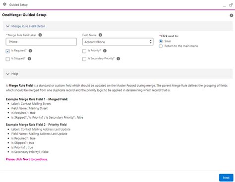 Onemerge Create Merge Rule