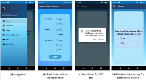 data acquisition through our android application download scientific