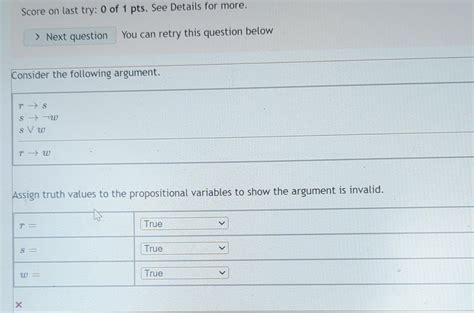 Solved Consider The Following Premises P→qq∨r¬p What