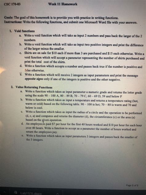 Solved Csc 170 43 Week 11 Homework Goals The Goal Of This
