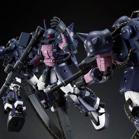 P Bandai Rg 1144 Ms 06r 1a Black Tri Stars Zaku Ii Triple Action Set