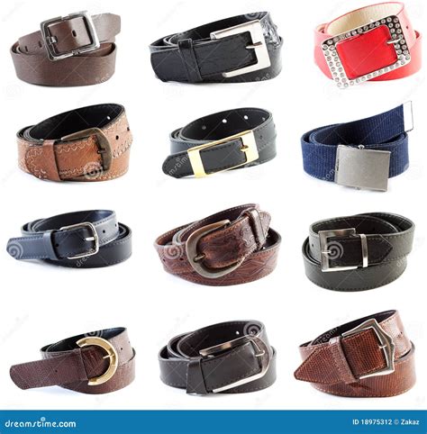 Belts Collection 3 Isolated Stock Photo Image Of Brown Colour
