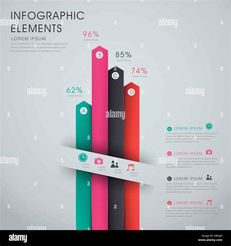 Colorful Bar Chart Vector Abstract Infographic Elements Stock Vector Image Art Alamy