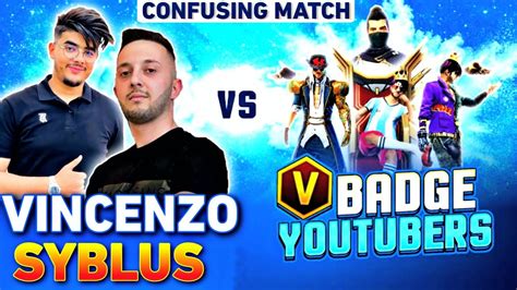 Syblus Is Back → V Badge Youtube Squad Vs Vincenzo And Syblus Squad