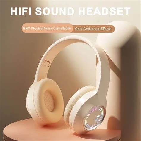 Extra Bass Bluetooth Headphone Rgb Led Light Hi Res Audio Over Ear Extra Bass Wireless Headset