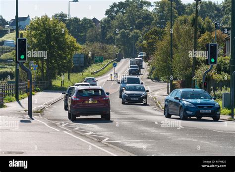 Vehicles Travelling Along The Arundel Bypass The A27 Road In Arundel