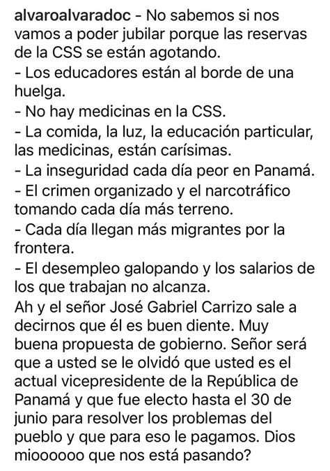 Alvaro Alvarado Sin Rodeos on Twitter Cuántos panameños no tienen