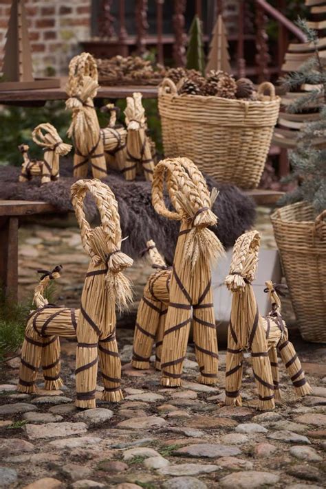 Julbock Halmbock Med Bruna Band 44 Cm Från Ib Laursen 265 00 Kr Fröken Fräken