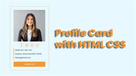 Md Rasel Hossain On Linkedin Uiux Design Profile Card With Html Css