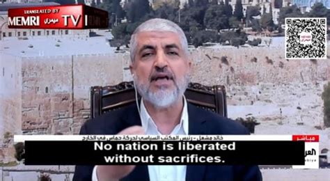 Hamas Leader Abroad Khaled Mashal Discusses October 7 Memri