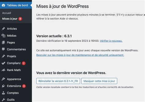 Les Mises Jour Dans Wordpress R Graphics