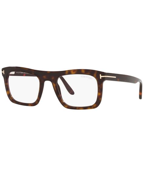 Tom Ford Ft5757 B Mens Rectangle Eyeglasses Tortoise Smart Closet