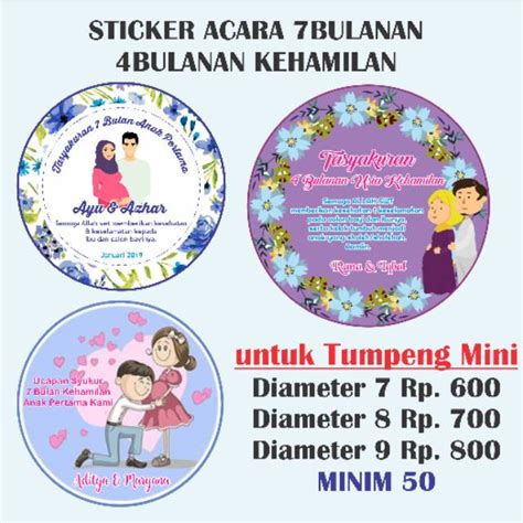 Stiker Tasyakuran 7 Bulanan Dunia Belajar