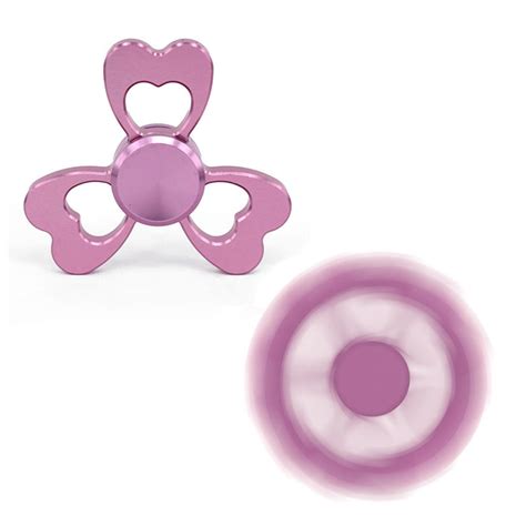 Love Heart Aluminum Tri Spinner Fidget Edc Hand Finger Spinner Torqbar