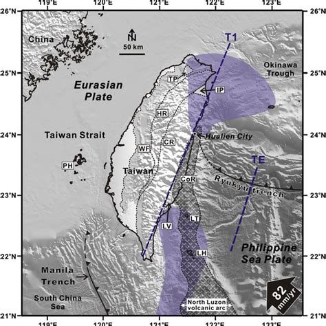 Tectonic Setting Of Taiwan Controlled By The Two Subduction Systems At Download Scientific