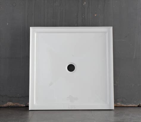 Foshan Acrylic Fiberglass 36inch Square Three Flanges Shower Base
