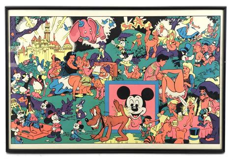 Lot Wally Wood Disneyland Memorial Orgy Black Light Poster