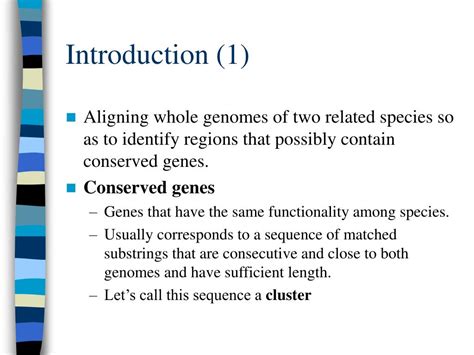 Ppt An Efficient Algorithm For Optimizing Whole Genome Alignment With