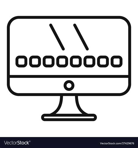 Pc Operating System Icon Outline Style Royalty Free Vector