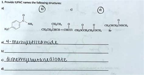 Solved Provide Iupac Names The Following Structures Nh Ch Ch Ch Chch Cnhch Ch Ch Chch Chcci