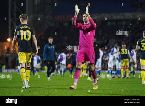 Newcastle United Goalkeeper Martin Dubravka Applauds The Fans After