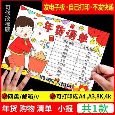年货支出统计表手抄报 手抄报模板大全 普车都