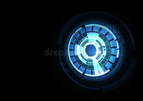 Technological Intelligent Interface Connection System Abstract B Stock Vector Illustration Of