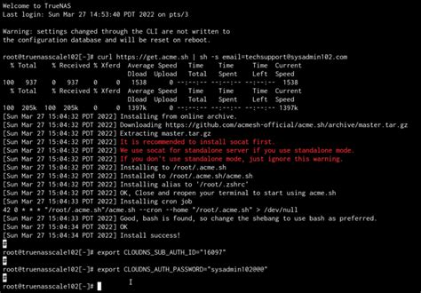 Lets Encrypt Certificate With Amce Shell Script Amcesh On Truenas