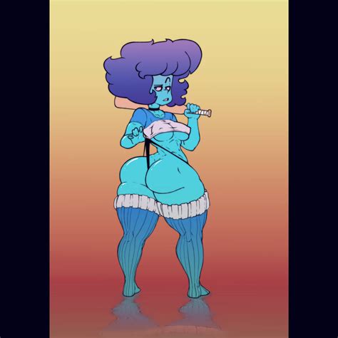 Rule 34 Ass Ass Focus Baseball Bat Blue Hair Blue Skin Cartoon