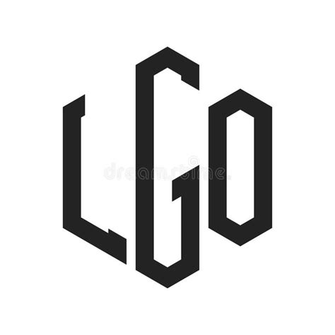 Lgo Logo Design Initial Letter Lgo Monogram Logo Using Hexagon Shape