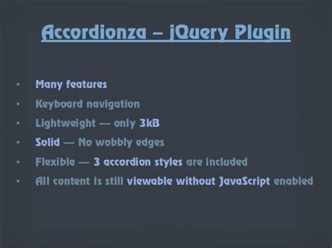Jquery Accordion Menus