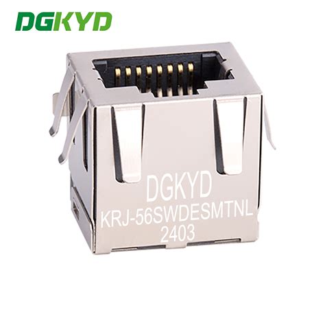 krj 56swdesmtnl single port rj45 connector without light smt without