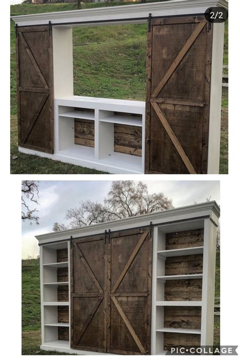 Diy Double Barn Door Entertainment Center Artofit