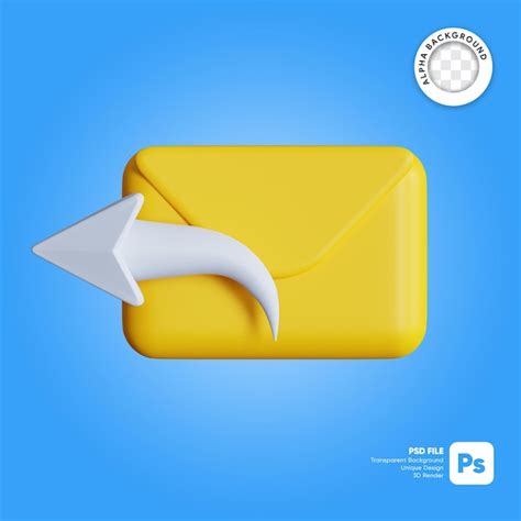 Premium Psd Reply Mail 3d Illustration