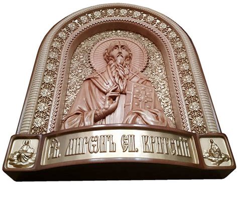 Икона резная из дерева Святитель Мирон епископ Критский (ID#1088734009 ...