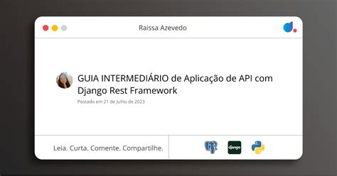 Guia IntermediÁrio De Aplicação De Api Com Django Rest Framework
