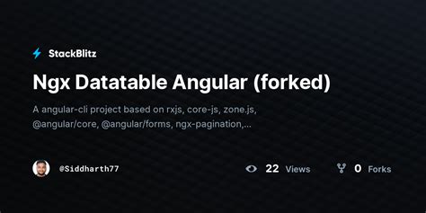 Ngx Datatable Angular Forked Stackblitz