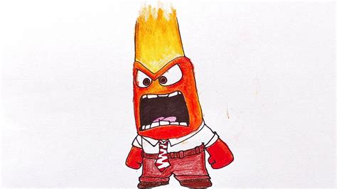 Easy Inside Out 2 Anger Drawing How To Draw Anger From Inside Out
