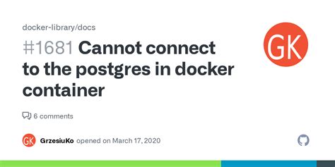 Cannot Connect To The Postgres In Docker Container · Issue 1681
