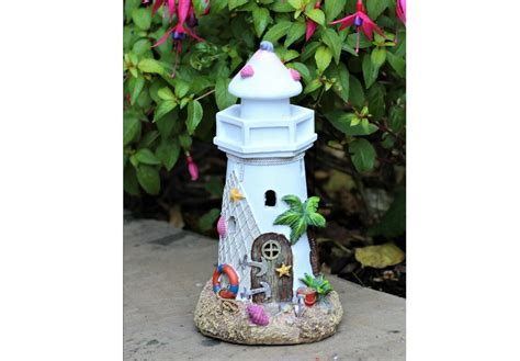 Garden Ornament Solar Powered Lighthouse Led Light House Etsy